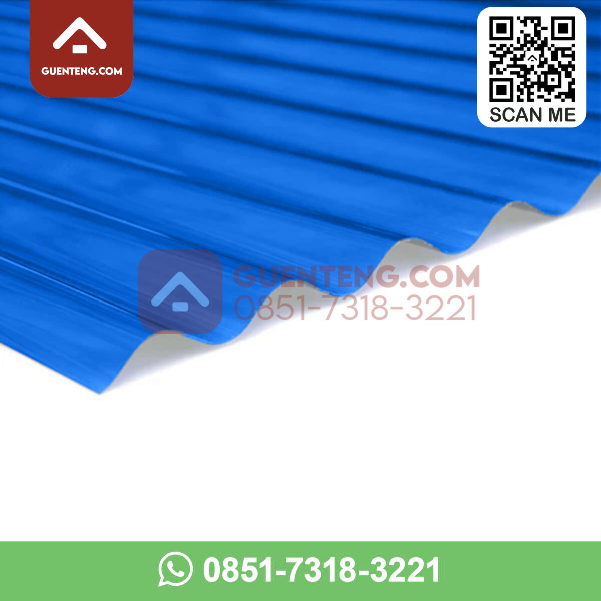 Atap Polycarbonate Solartuff Gelombang Tipe Roma Warna Biru Blue – 3 ...