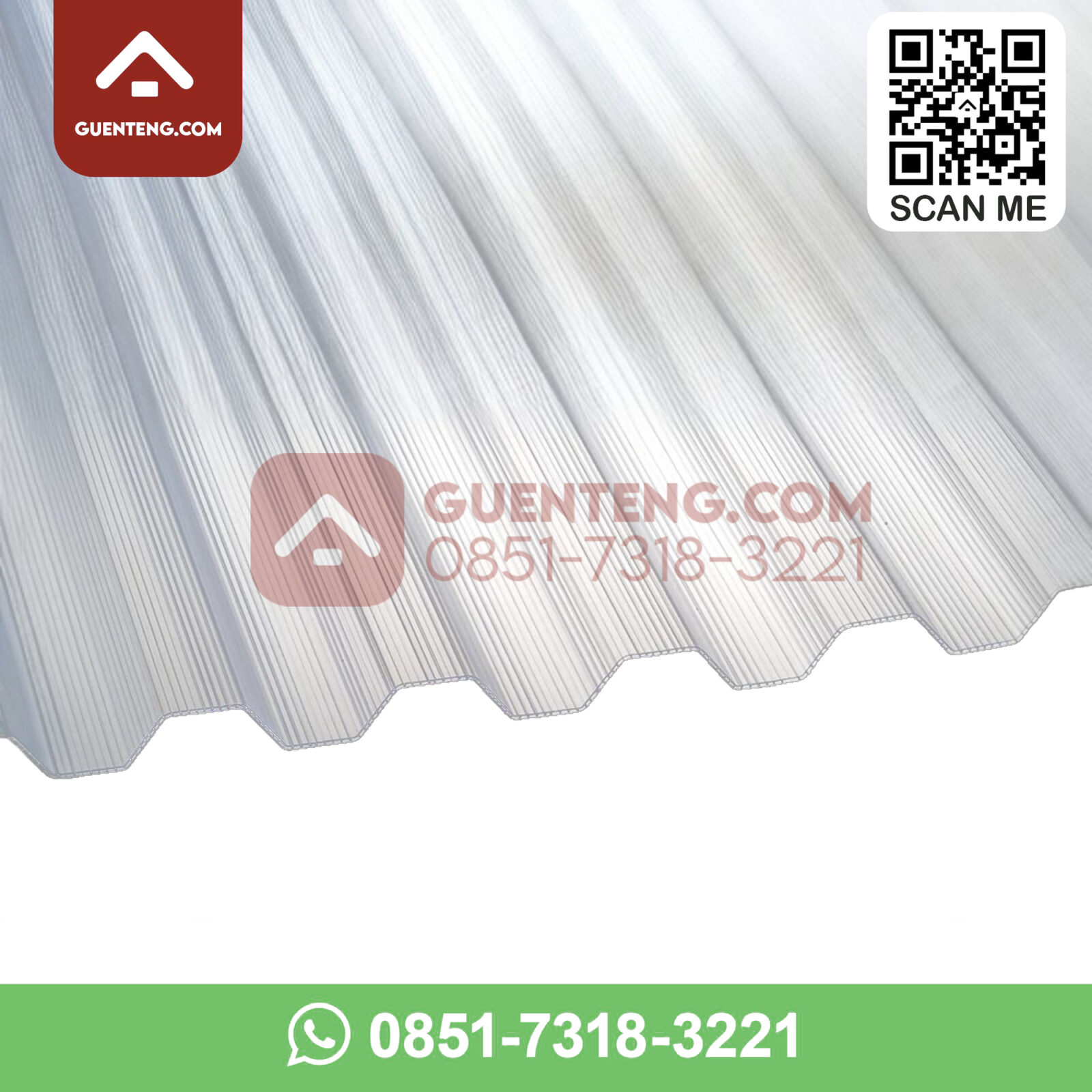 Atap Transparan Twinlite Greca Panjang 4 Meter (Alderon Transparan ...