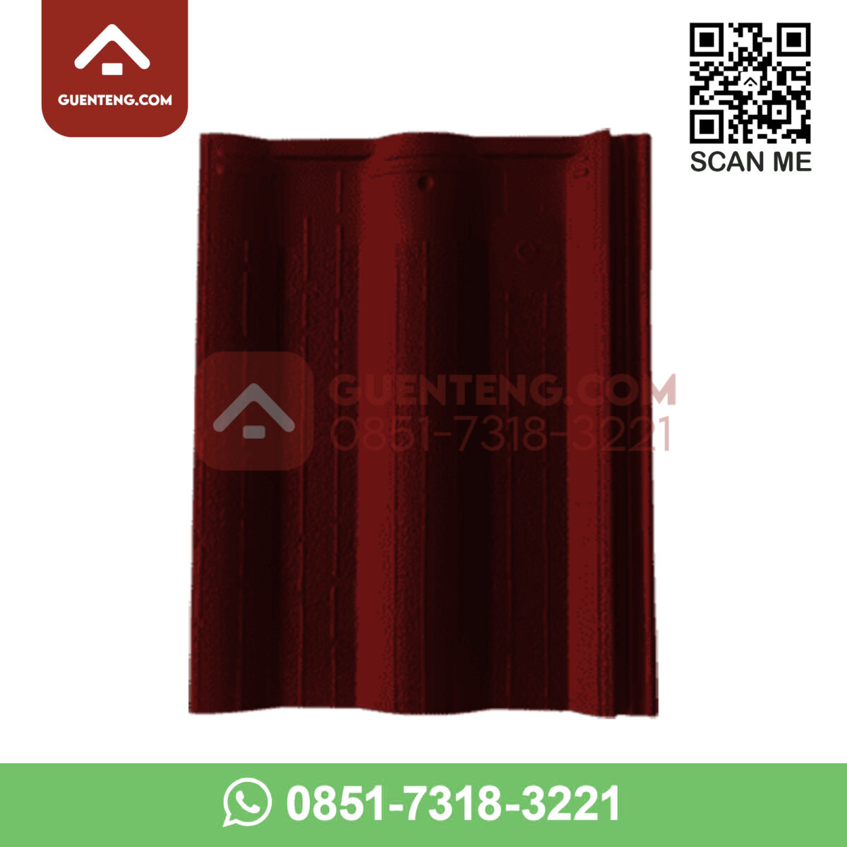 Genteng Beton Cengkareng Permai CP Eco Nusantara Warna Merah Midnight ...