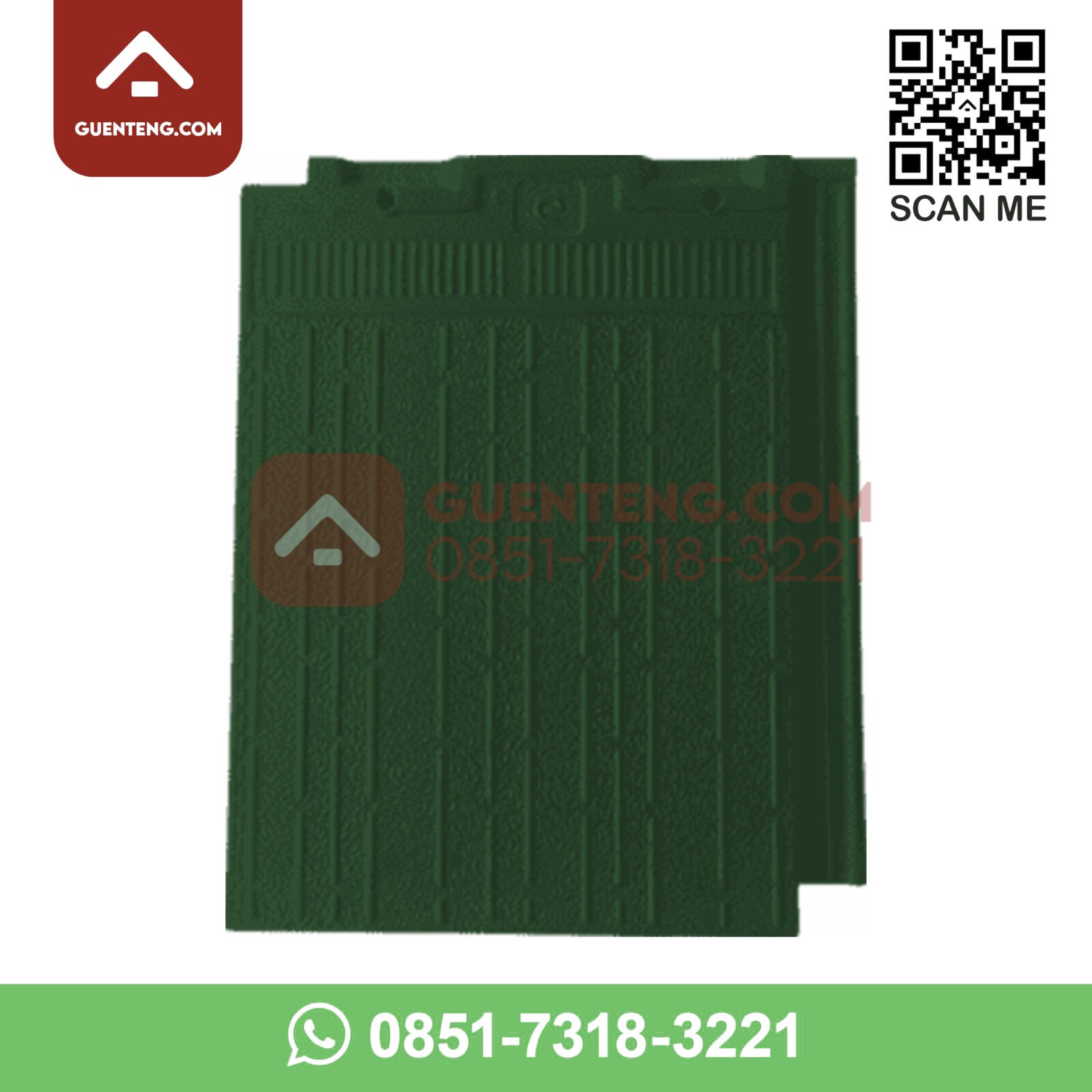 Genteng Beton Cengkareng Permai CP Flat Eco Batavia Warna Hijau Forest ...