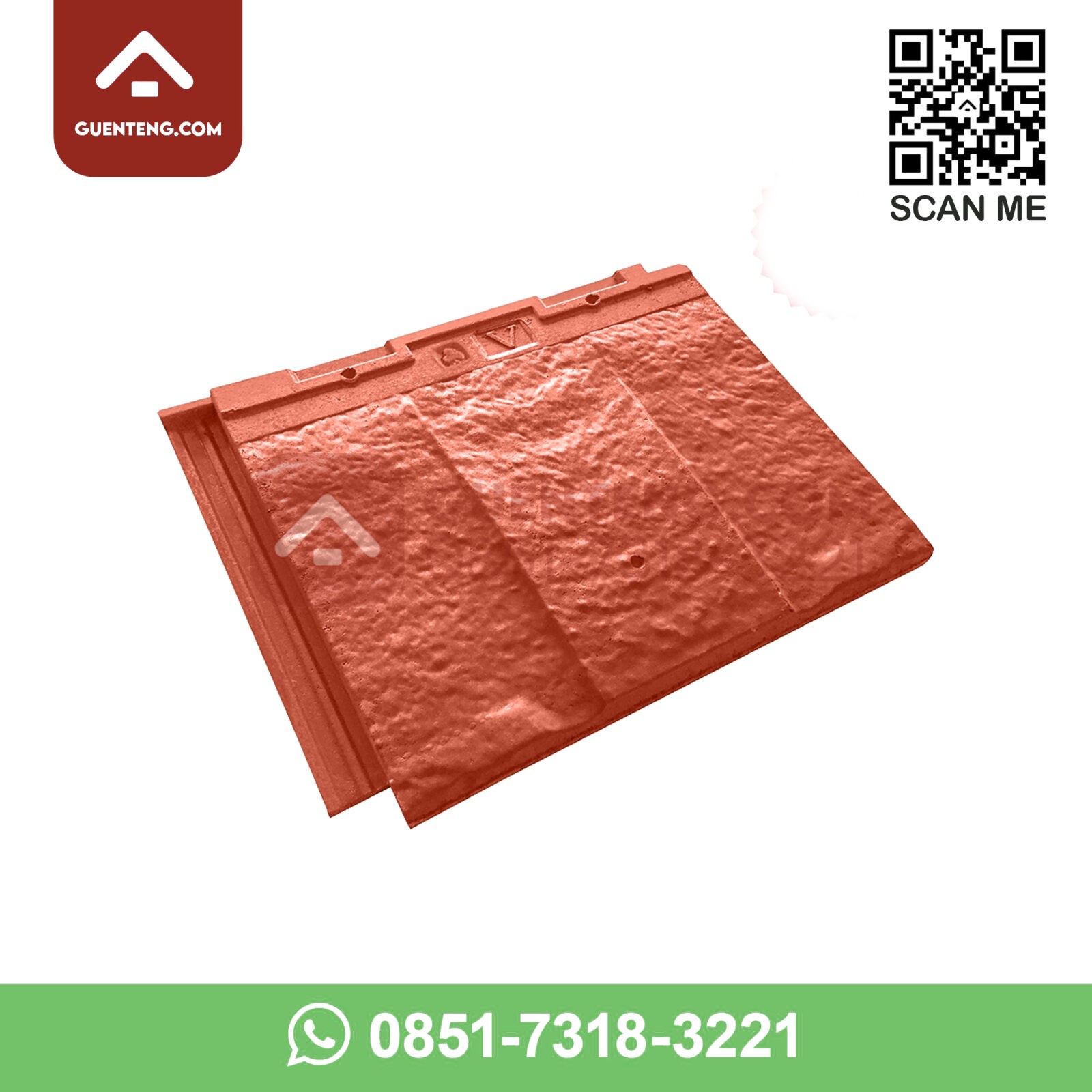 Genteng Beton Cisangkan Flat Onyx Warna Merah - Guenteng - Toko Genteng ...
