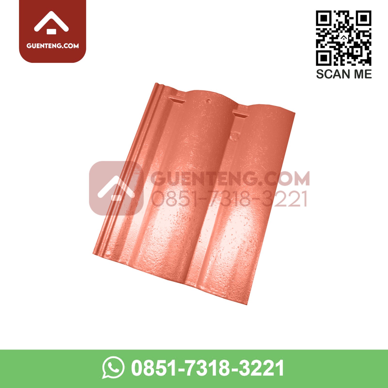 Genteng Beton Cisangkan Gelombang Majestic Warna Merah - Guenteng ...