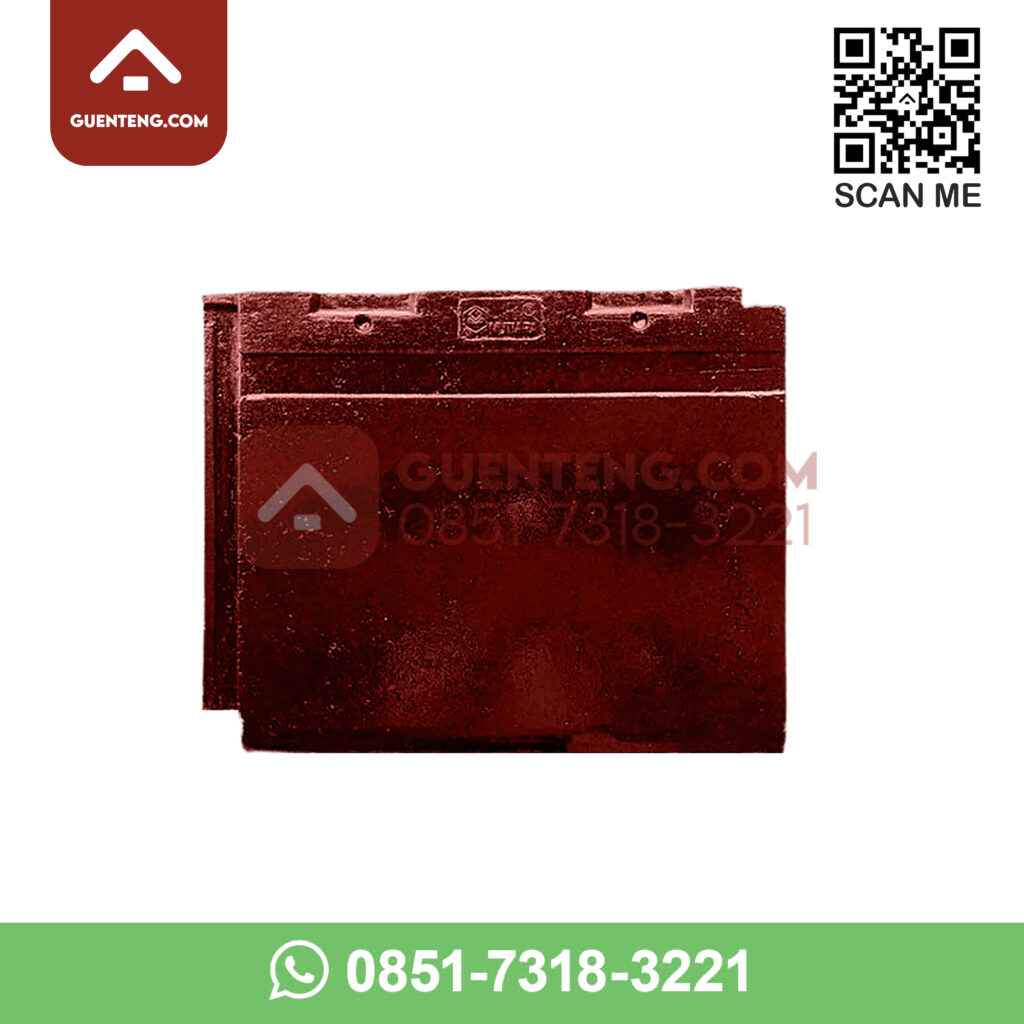 Genteng Beton Mutiara Flat Horizontal Datar Polos Warna Merah Bata ...
