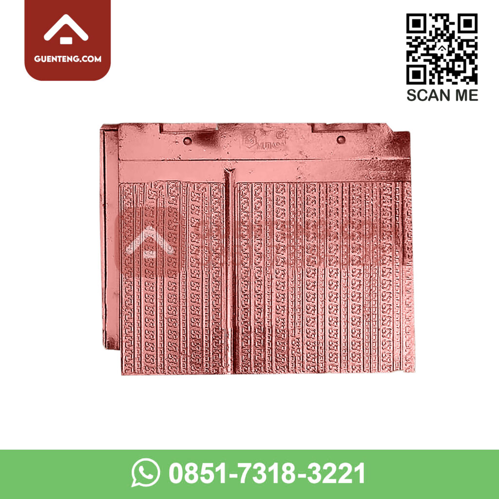 Genteng Beton Mutiara Flat Multiline Garis Cat Minyak Warna Merah Bata ...