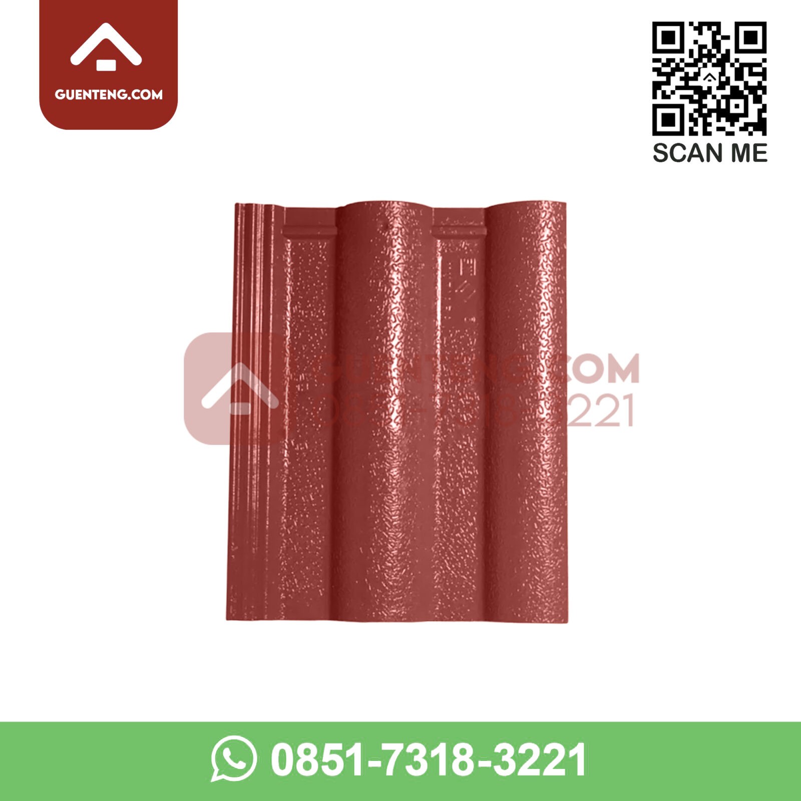 Genteng Beton Mutiara Gelombang Garuda Warna Merah Bata - Guenteng ...
