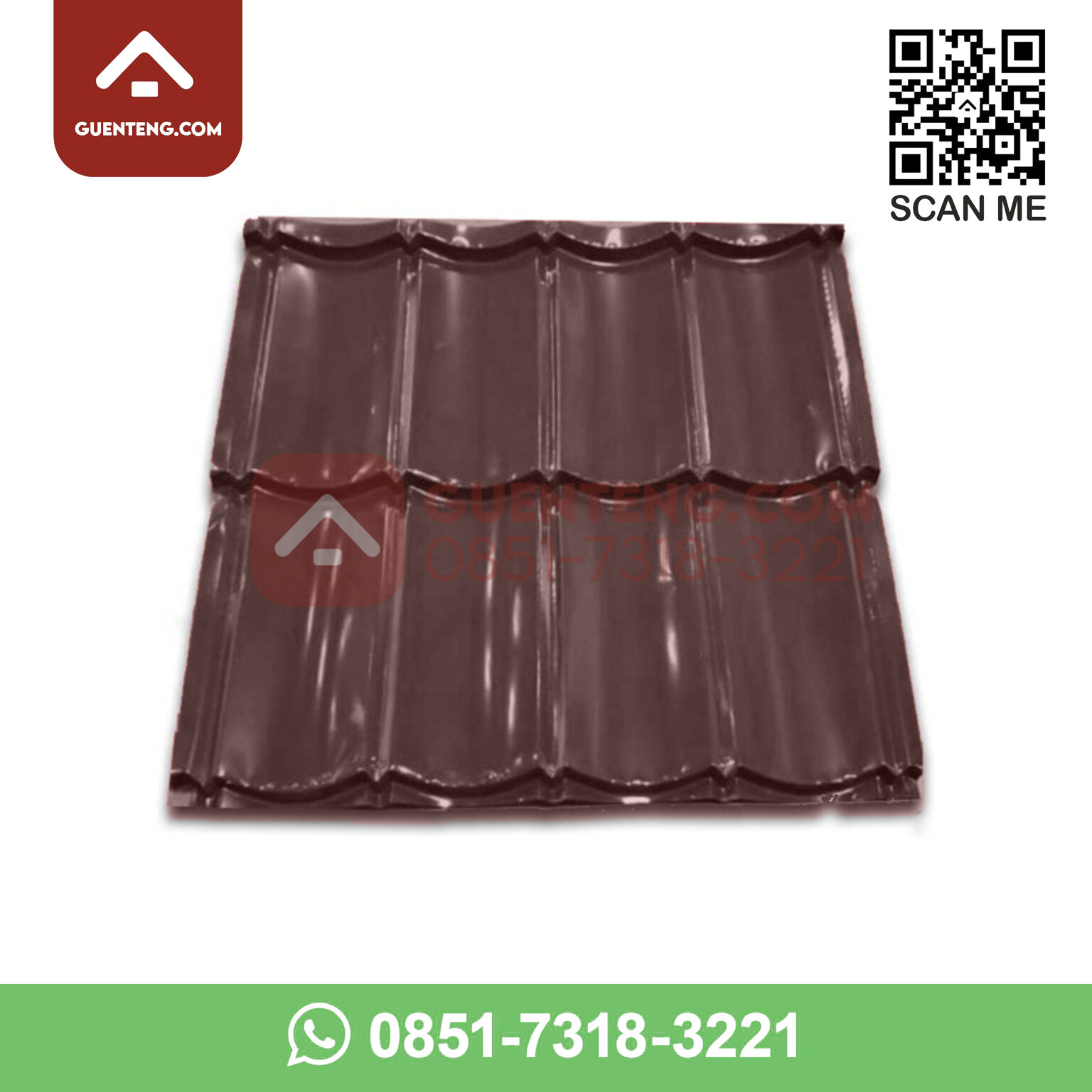 Genteng Metal Color Dua Susun 2×4 Warna Coklat - Guenteng - Toko ...