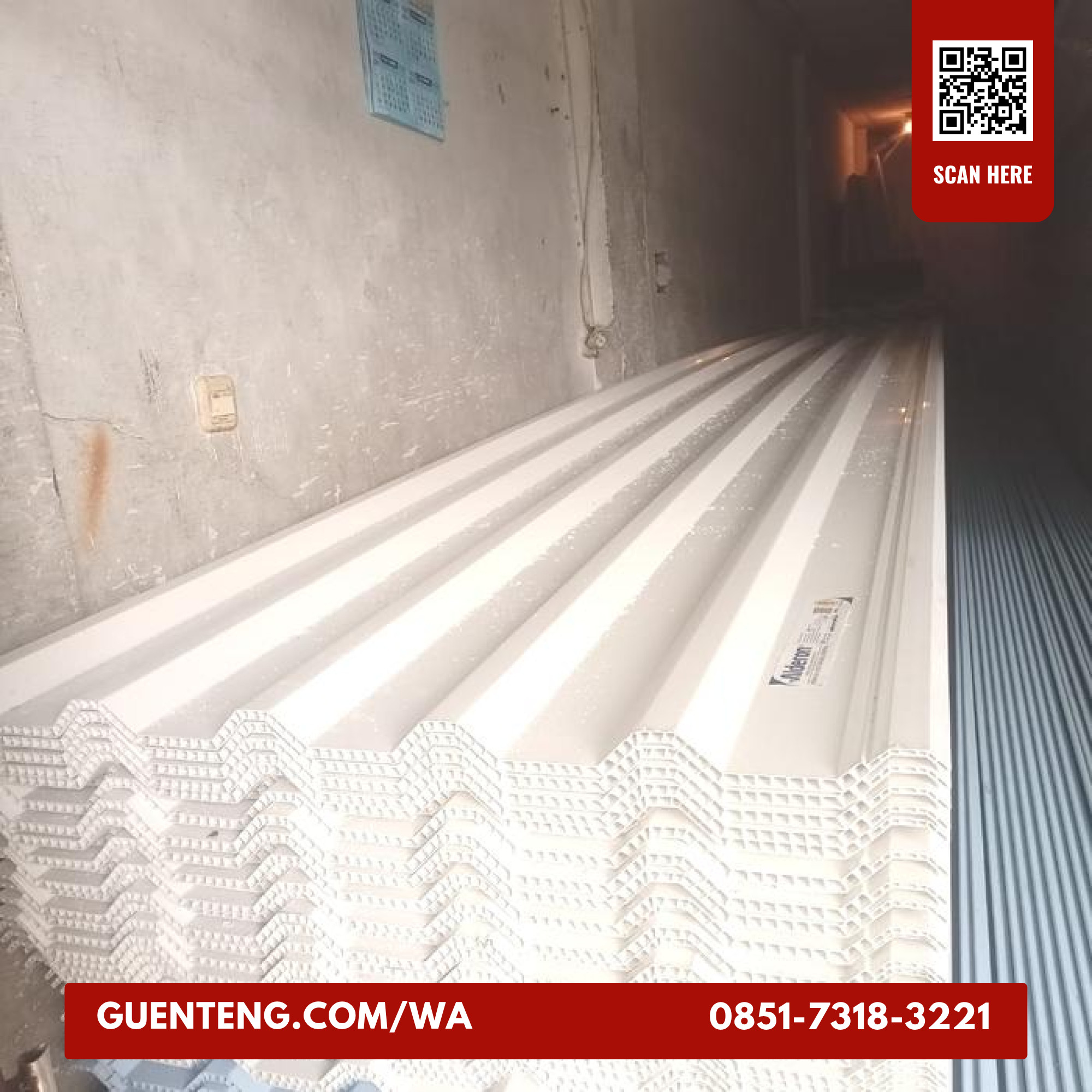 Atap uPVC ALDERON R830 Double Layer 10mm 1-12M Biru Muda - Guenteng ...