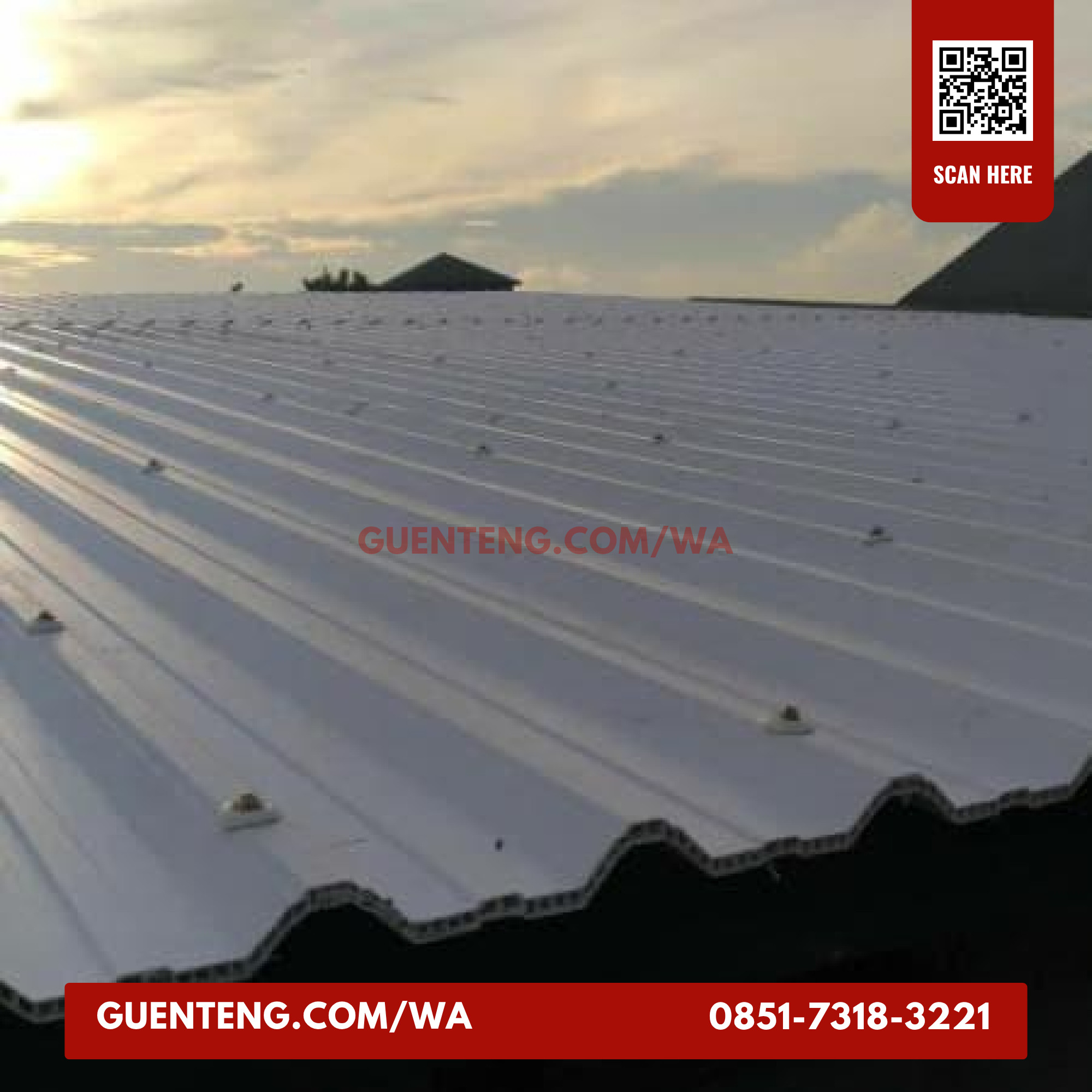 Atap uPVC SUN PANEL Double Layer 840 Garansi 10 tahun Putih - Guenteng ...