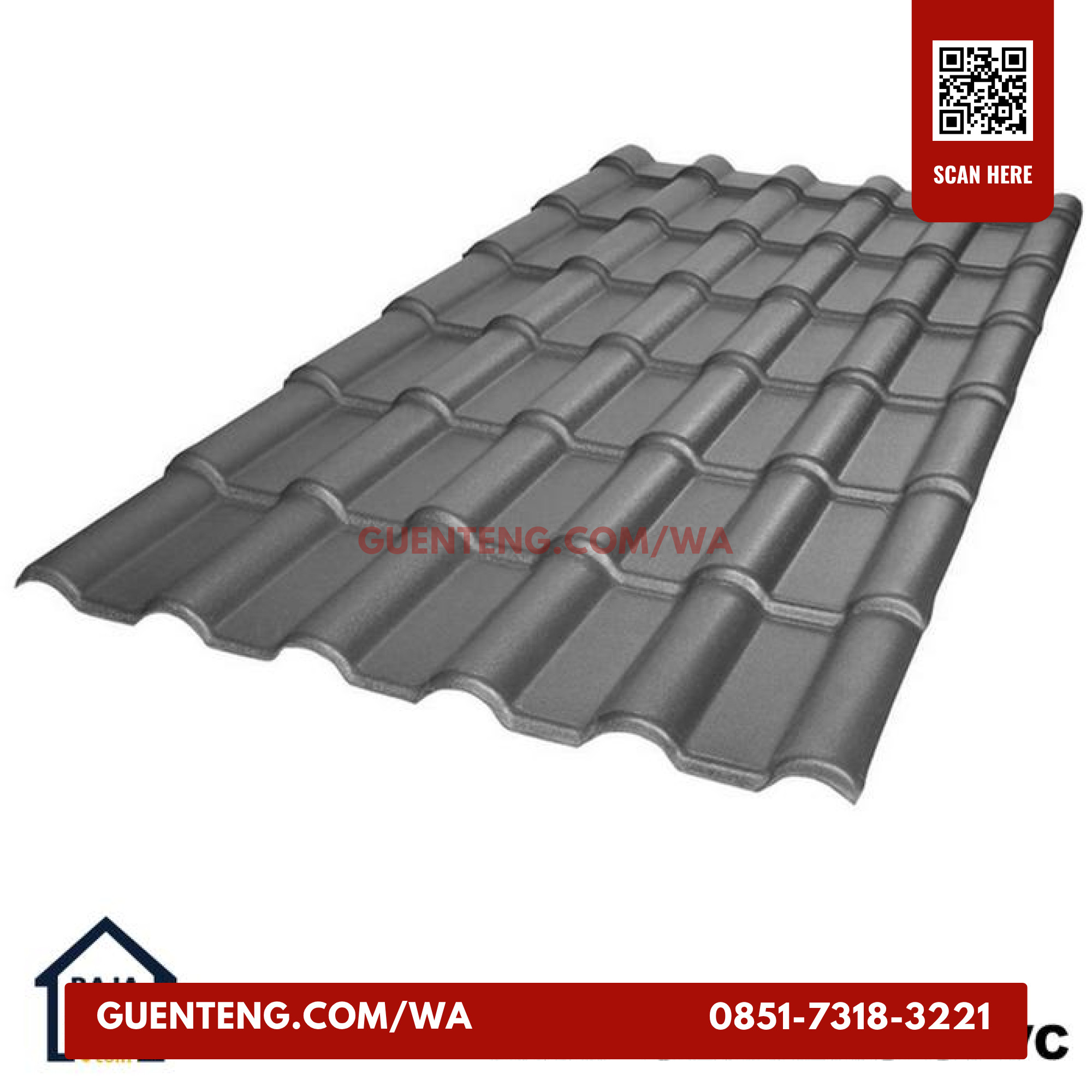 Baut + Seal – Atap Genteng uPVC SunPro Roof Tile Hitam - Guenteng ...