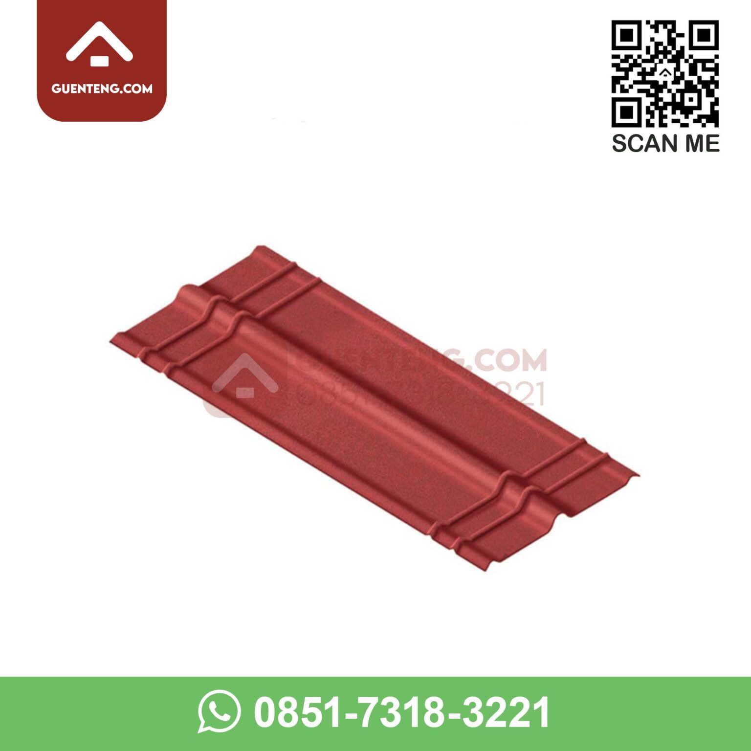 Genteng Aspal Atap Bitumen Onduline Ridge Classic Red / Nok Standard ...