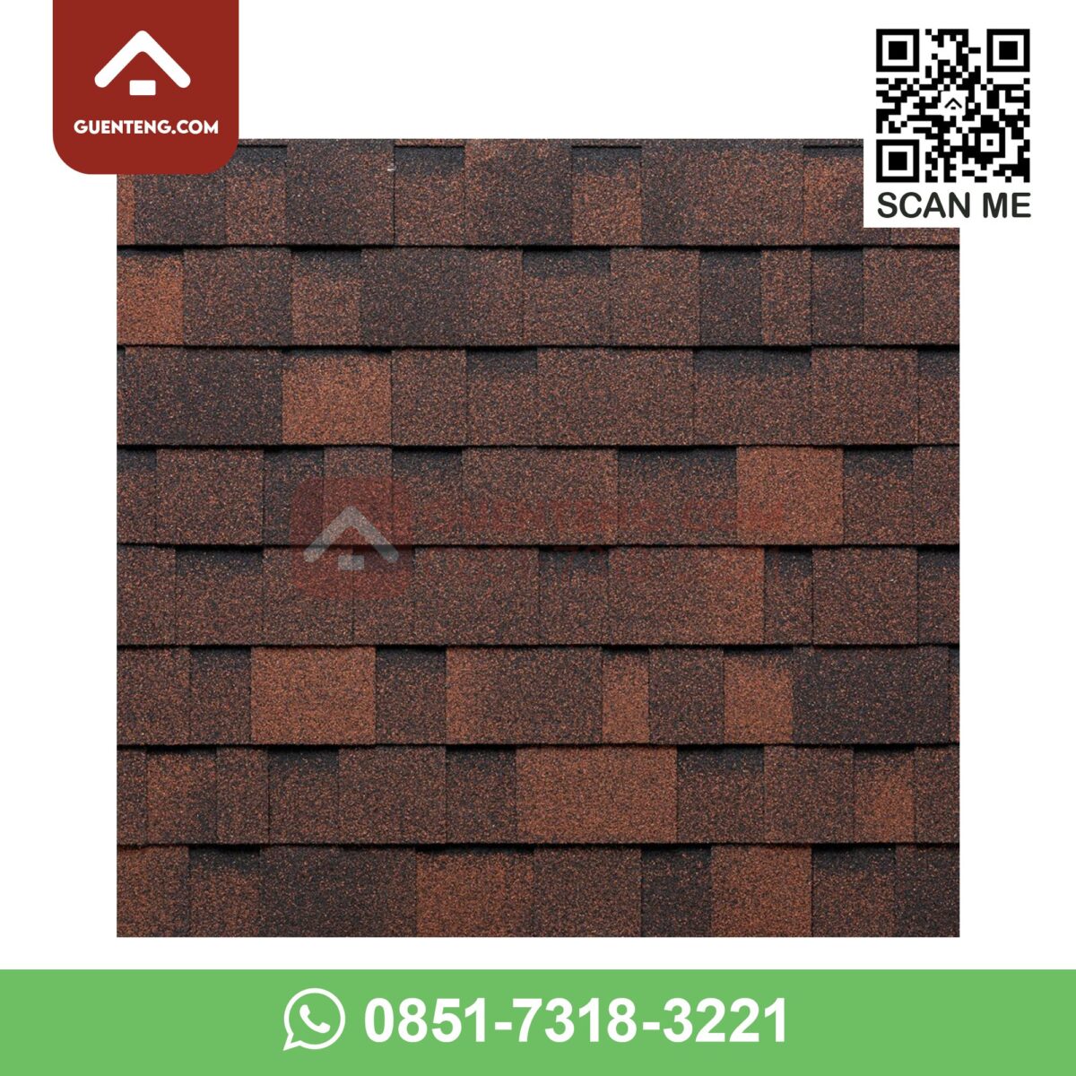Genteng Aspal Bitumen Tegola Master 6 Mm Warna Leather - Guenteng ...
