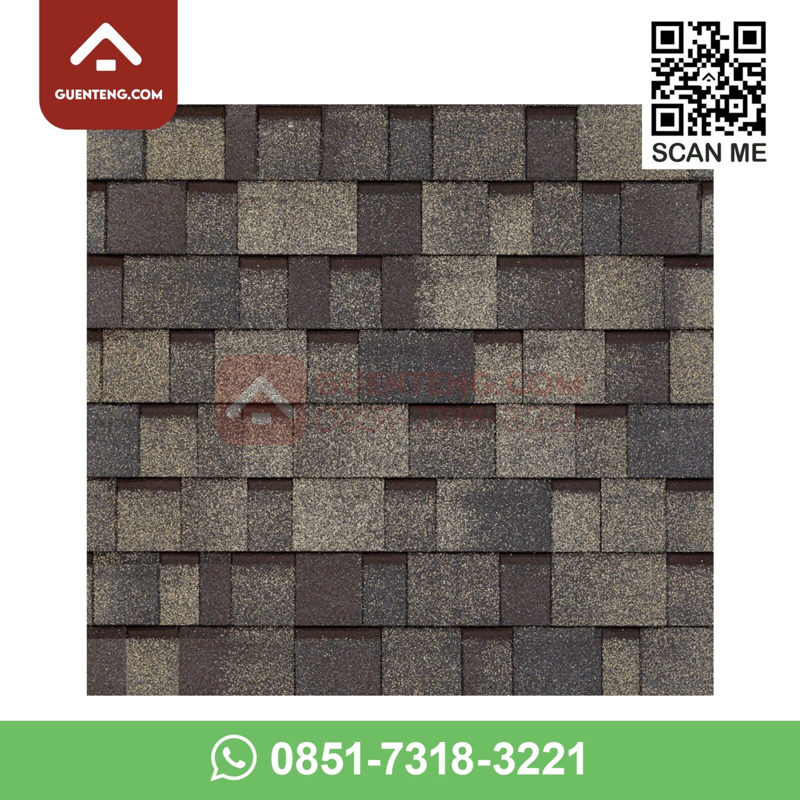 Genteng Aspal Bitumen Tegola Master J 6 Mm Warna Oakwood - Guenteng ...