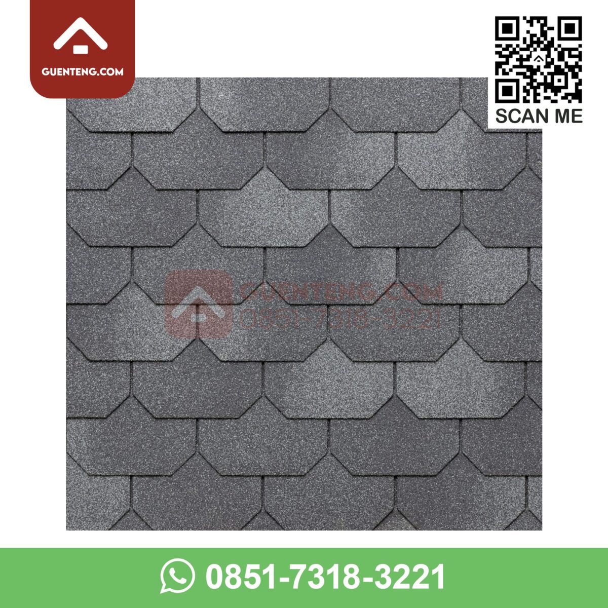 Genteng Aspal Bitumen Tegola Premium Liberty 3 Mm Warna Slate Grey ...