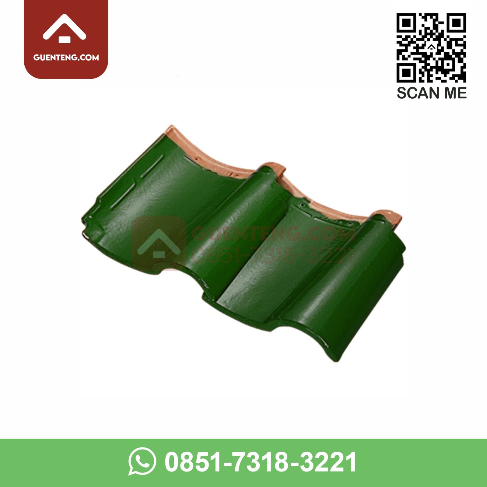 Genteng Dobel-Double Tile KE 13 Kanmuri Espanica Warna Green - Hijau ...