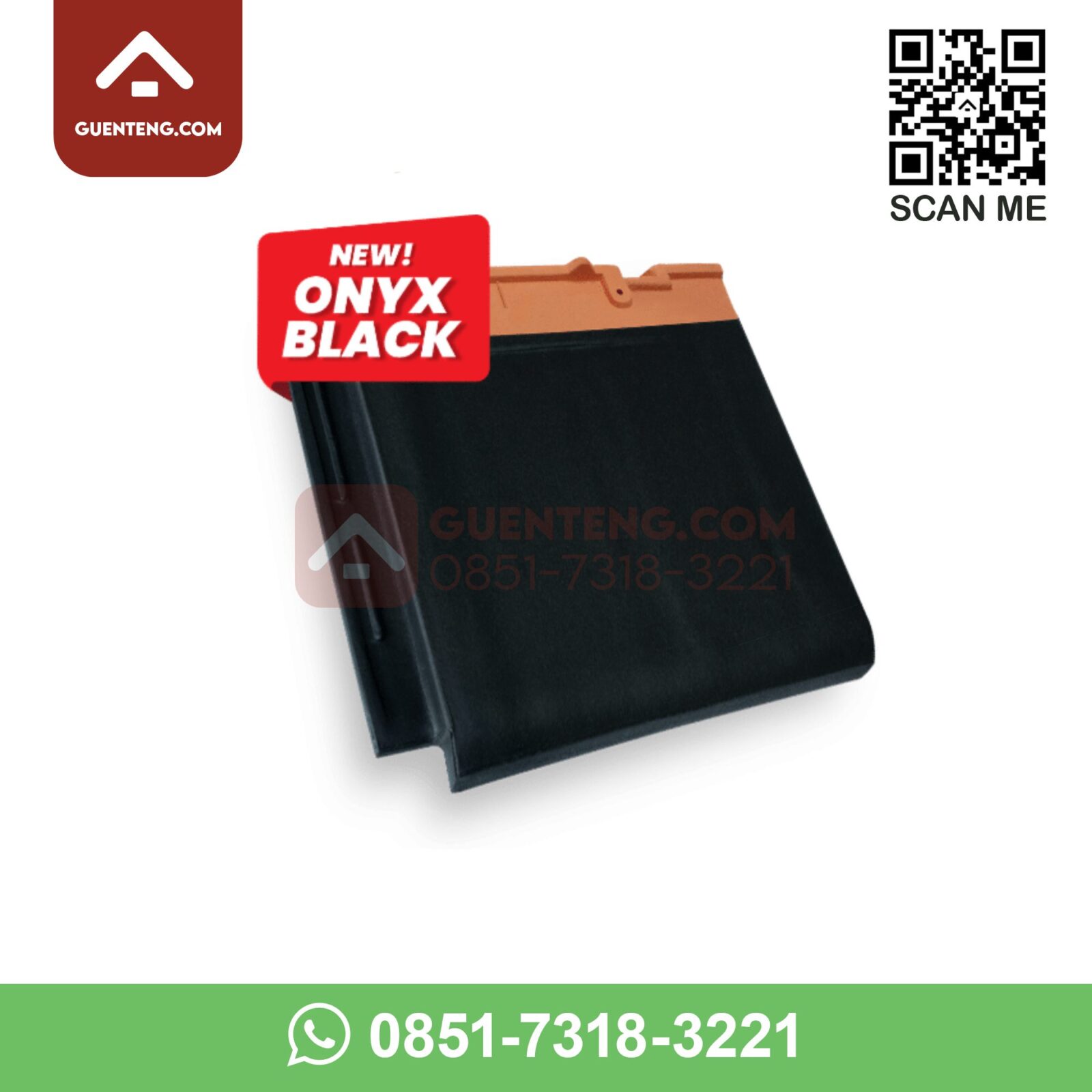 Genteng Keramik Kanmuri Full Flat Warna Onyx Black – Hitam Terbaik ...