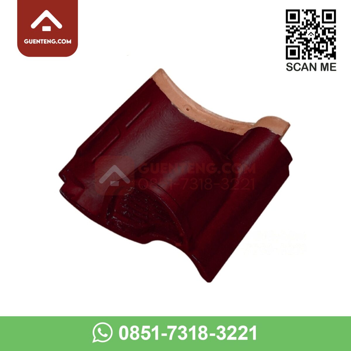 Genteng Dobel-Double Tile KE 13 Kanmuri Espanica Warna Maroon - Merah ...