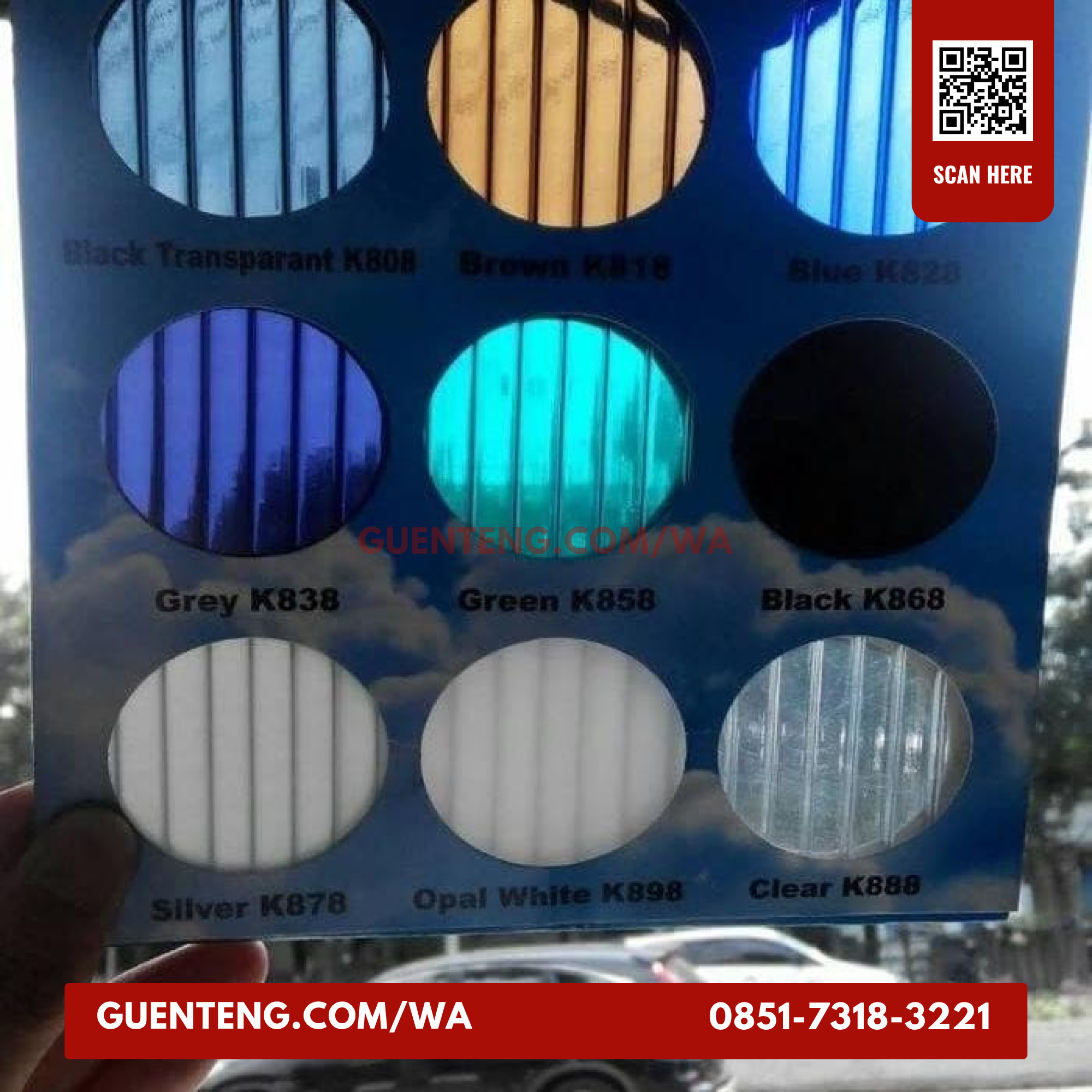 Polycarbonate berongga S-LITE 4mm Opal White Putih Susu 1/2 Roll ...